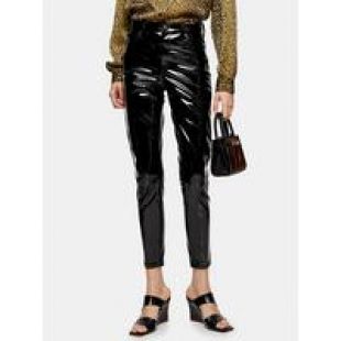 Topshop - Black Vinyl Jamie Jeans