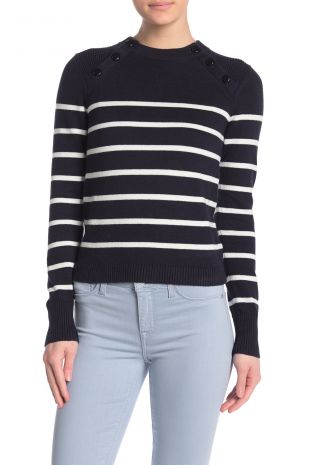 Frame - Black Stripe Knit Sweater