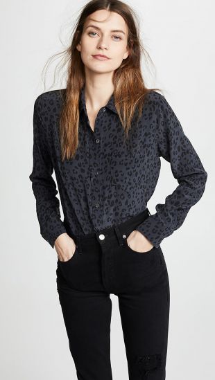 Rails - Grey Print Shirt