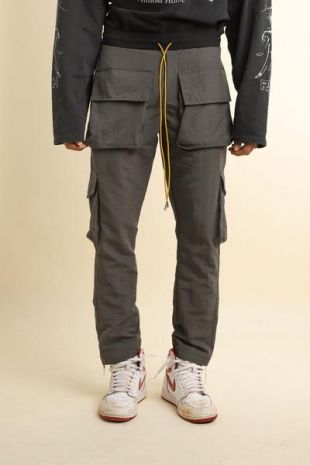 Rhude - Grey Satin Rifle Cargo Pants
