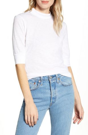 stateside - Stateside Slub Mock Neck Top | Nordstrom