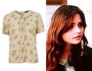 Topshop - Topshop Screen Accurate SA Floral Collar Pleat Button Cosplay ...