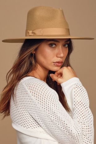 Lulus - Rancher Light Brown Wool Fedora Hat