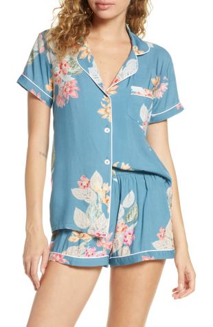 Plum Pretty Sugar - Floral Print Short Pajamas