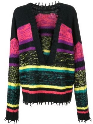 alanui - Distressed Striped Jumper