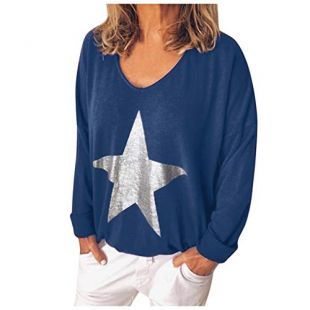 Long Sleeve Star Print Sweater