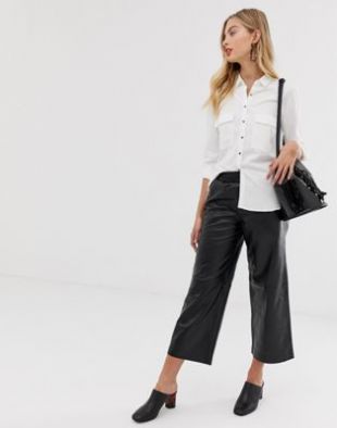French Connection - Leather Pants Black