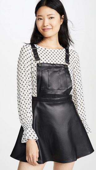 BB Dakota - Pinafore Your Love Faux Leather Dress