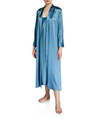 Neiman Marcus Long Silk Robe - Long Silk Robe