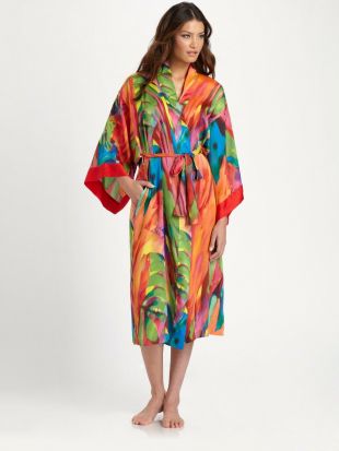 Natori - Natori Bengal Georgette Satin Robe Kimono Women's