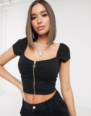 Asos - ASOS DESIGN corset with zip detail in black | ASOS