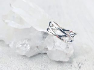 Unbranded - Infinity Interlock Silver Band Ring, Multi Bands 925 Sterling Silver Ring, Casual ...