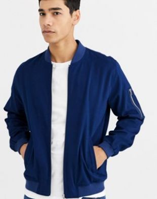 ASOS DESIGN - Bomber Jacket in Blue