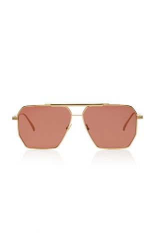 Bottega Veneta - Square Frame Aviator Metal