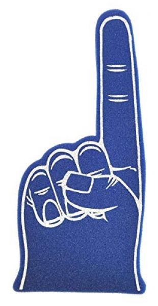 Creative Foams - Creative Foams No. 1 Foam Finger, 18" (Royal Blue)