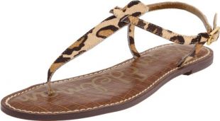 Sam Edelman - Sam Edelman Women's Gigi Flat Sandal, New Nude Leopard, 8 ...
