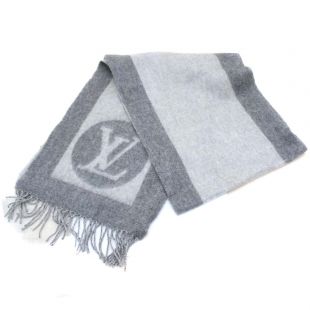 Louis Vuitton - Louis Vuitton echarp Cardiff scarf Lady's gray wool ...