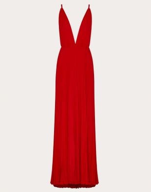 Valentino Garavani - Robe de soirée en georgette plissée pour Femme ...