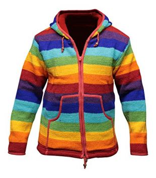 shopoholic fashion - Rainbow Wool Hippy Jacket
