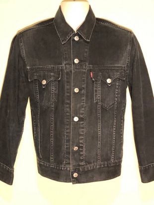 Levi's - Levis Type One Black Denim Jacket Mens Small Ladies Medium 38 ...