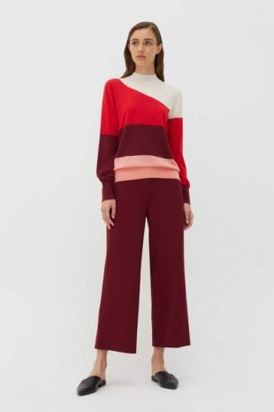 chinti & parker - Red Curve Wool Cashmere Sweater