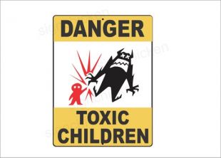 Unbranded - La pancarte en aluminium Danger toxic children dans monstre ...