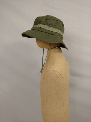 Unbranded - Army Green Brim Floppy Hat vintage 80's Cotton Canvas ...