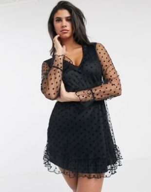 parisian - Robe en tulle effet plumetis à pois