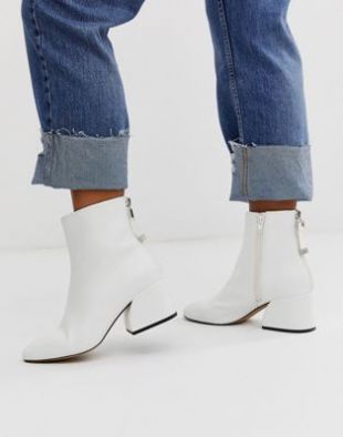 Asos - White Ankle Boots