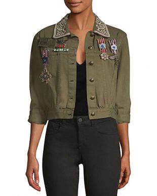 Alice + Olivia - Green Cropped Jacket