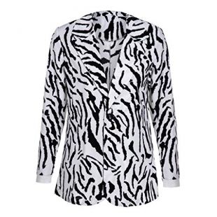 rntop_clothes - Long Sleeve Blazer Zebra Print Jacket