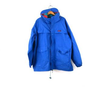 Unbranded - Blue Raincoat vintage Vinyl Rain Jacket Hooded Spring Fall ...