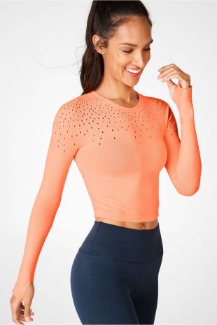 fabletics - Orange Long Sleeve Top