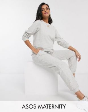 Asos - Maternity tracksuit ultimate sweat / jogger with tie | ASOS