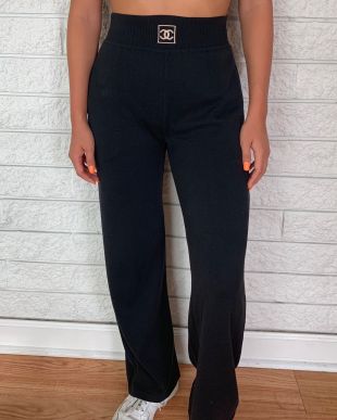 Chanel - Black Highwaisted Knit Bottoms