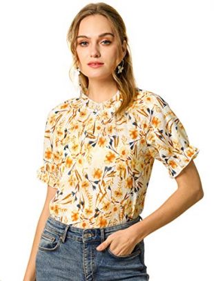 Allegra K - Floral Blouse