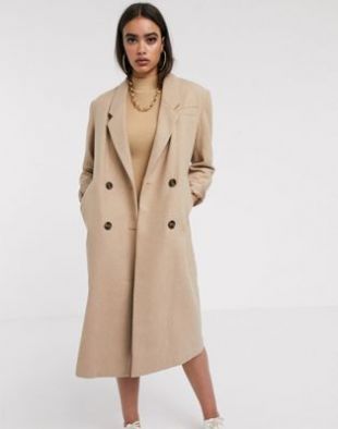 ASOS DESIGN - Coat in Camel