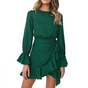 weepinlee - Green Ruffled Dress