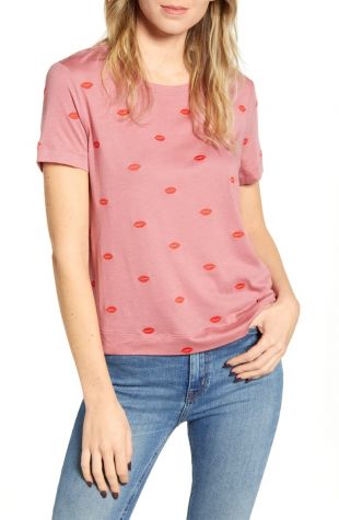 splendid - Embroidered Pink Tee