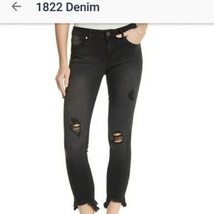1822 Denim - Shark Bite Hem Cropped