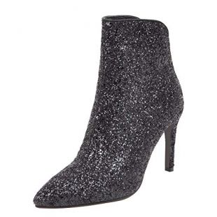 Themost - Glitter Sequins Heel Ankle Boots