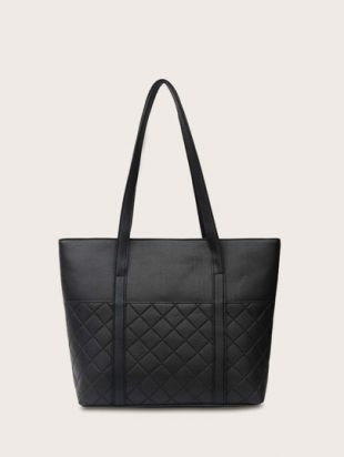 Shein - Large Capacity Quilted Tote Bag