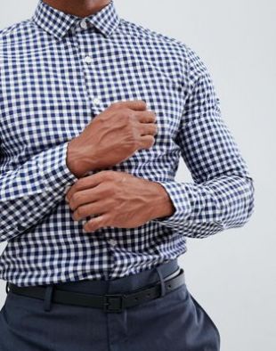 ASOS DESIGN - Slim Smart Check Shirt