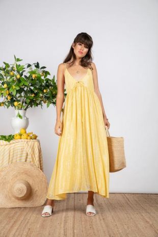 sundress - ALBA LONG MARBELLA YELLOW