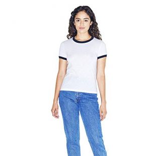 American Apparel - White Ringer Tee