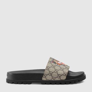 Gucci - Gucci Mules suprême GG avec chat