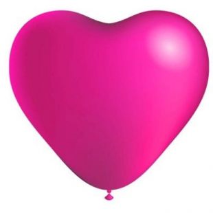 Pms Ballon Mariage - Ballons coeur fuchsia 25cm X 10 lot de 10 ballons ...