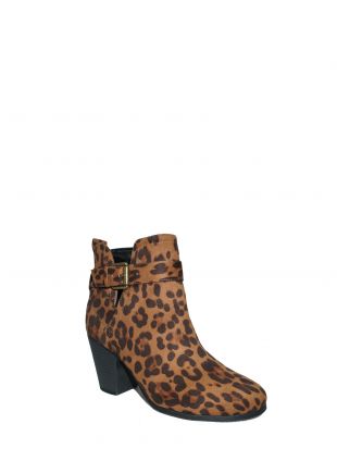 Time and Tru - Ankle Strap Bootie in Leopard