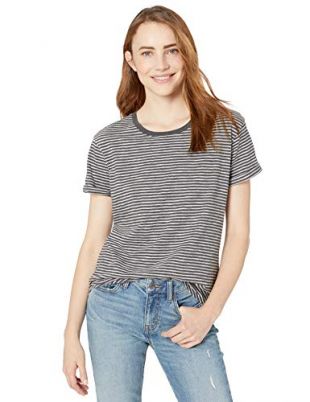 goodthreads - stripe Open Crew T-Shirt