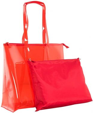 jost - Sac Transparent Rouge